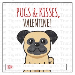 Cute Dog-themed Valentine Printable Cards, Digital Valentine's Day ...
