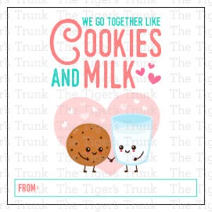 Cookie Valentine Tags for Kids, Printable Valentine Tags, Instant ...