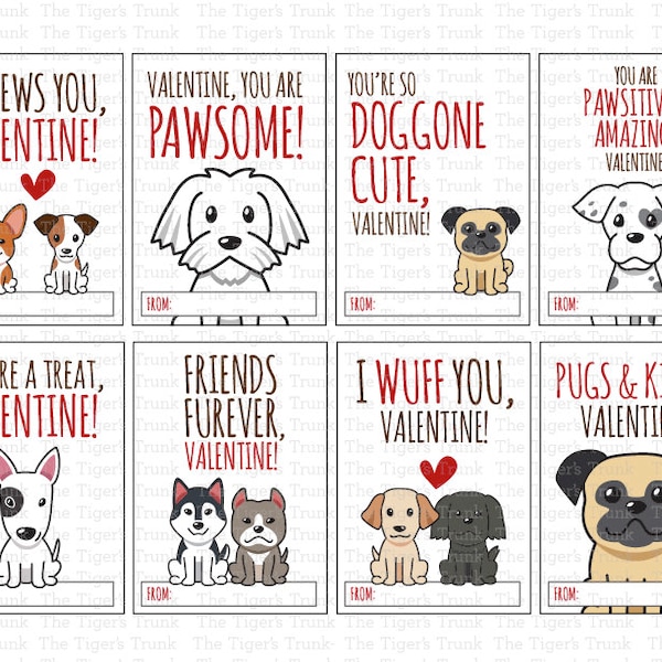 Dog Valentine Card - Etsy