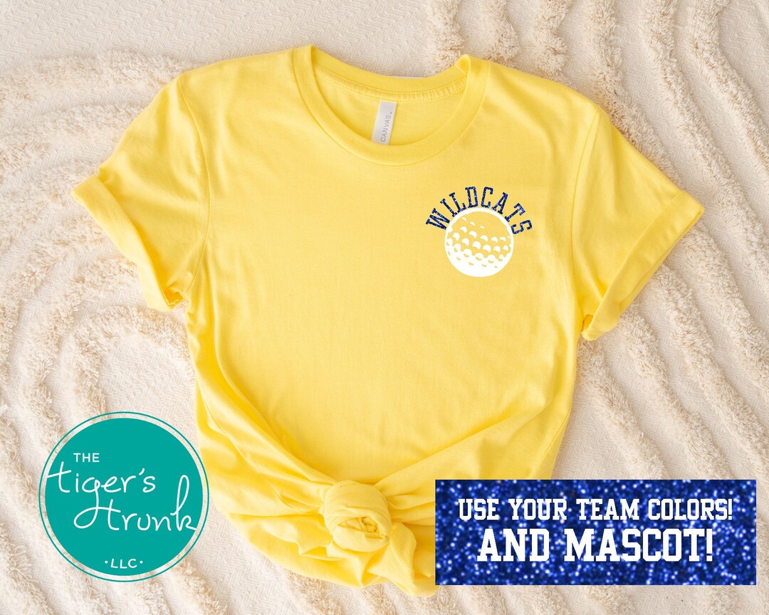 Personalized Golf Gift, Team Color School Mascot Golf Team Shirt, Coach ...