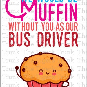 Breakfast-themed Printable Card for School Bus Driver Appreciation ...