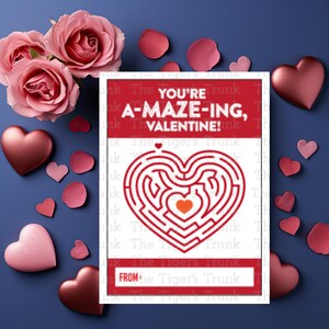 Printable Maze Valentine Cards, Fun Kids Classroom Valentines ...