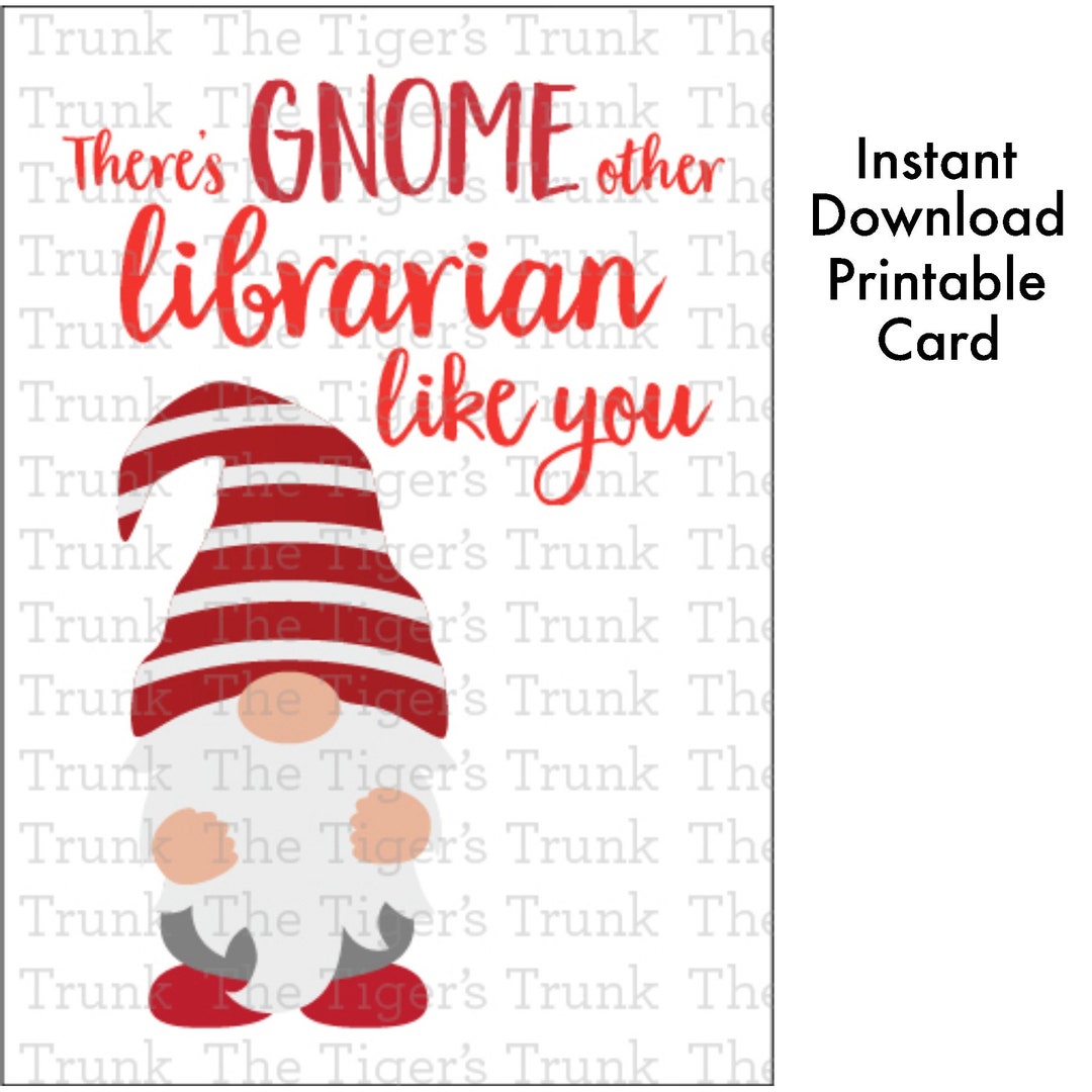 Librarian Appreciation Gift, Appreciation Week, Printable Greeting Card ...
