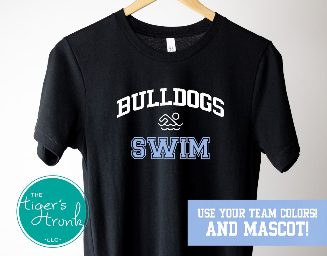 Personalized Swim Team Shirt: Custom Colors & Mascot - Etsy