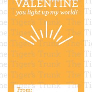 Finger Light Valentines, Cards for Classroom, You Light up My World ...
