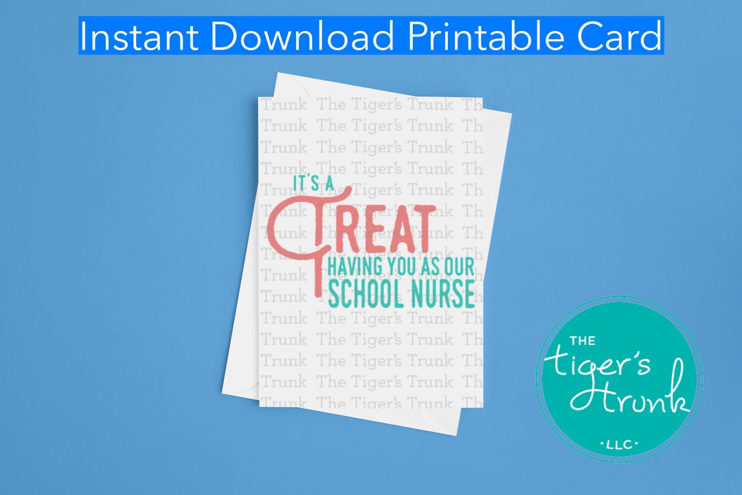 Sweet Gifts for School Nurses, Printable Nurse Appreciation Week Card ...