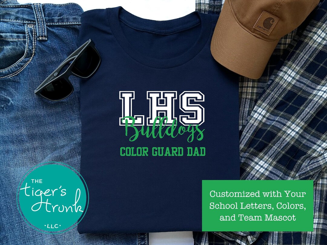 Color Guard Dad Shirt, Personalized Game Day, Marching Band Dad, Custom ...