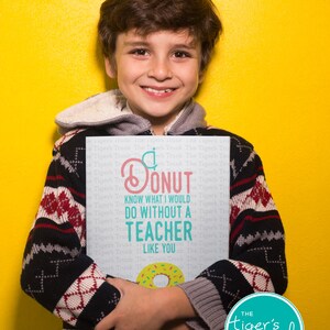 Teacher Appreciation Sign Printable, Donut-themed Instant Download PDF ...