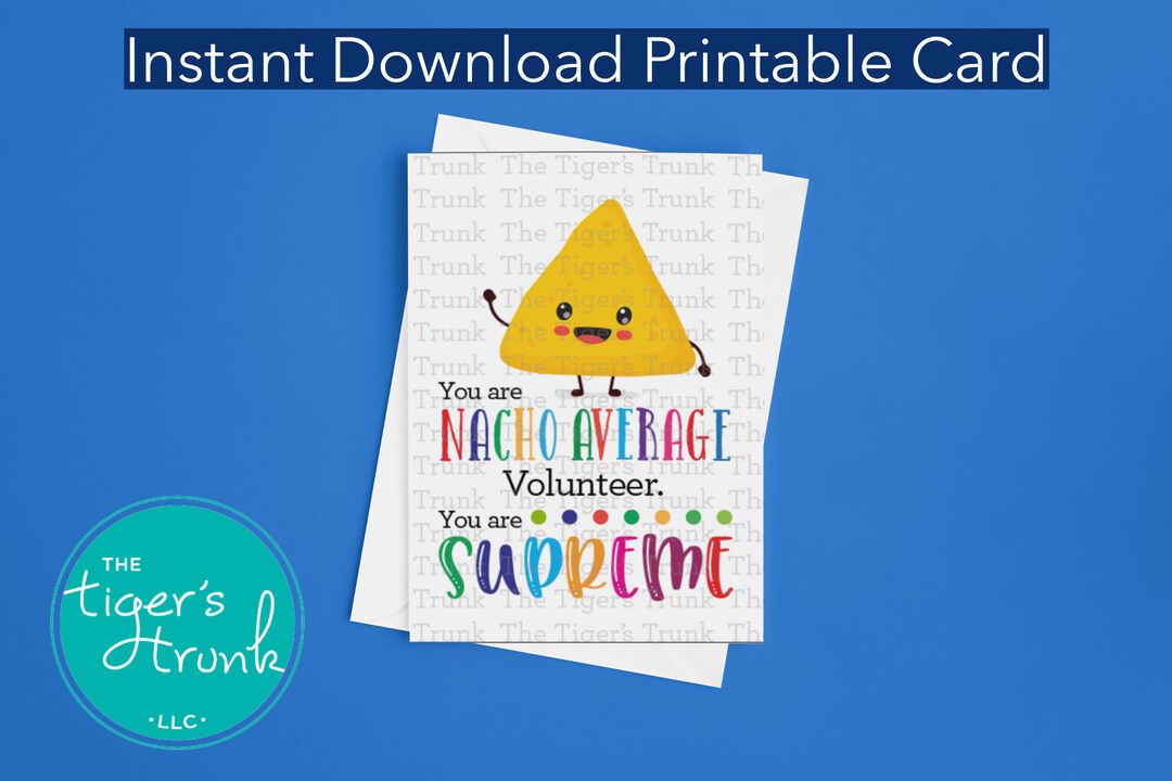 Volunteer Recognition Cheese Gifts, Nacho Average Volunteer Thank You ...