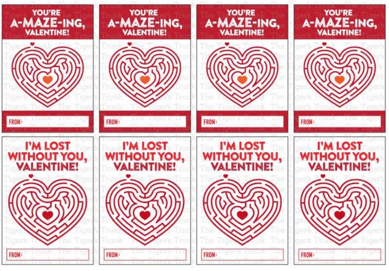 You're Amazeing Printable Valentine's Day Cards - Etsy