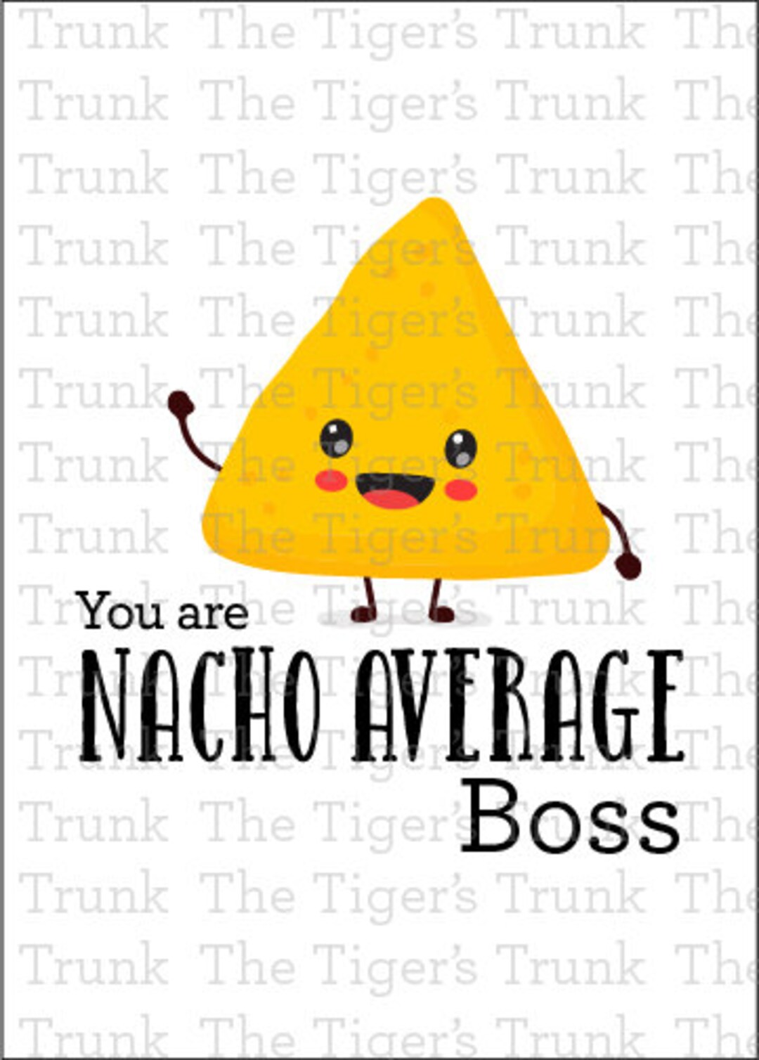 Boss Day Card Printable Card Funny Boss Gift Nacho Average - Etsy