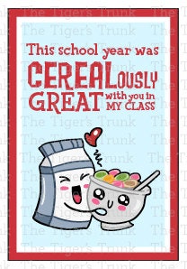 End of Year Cards for Students From Teachers Cereal Printable - Etsy