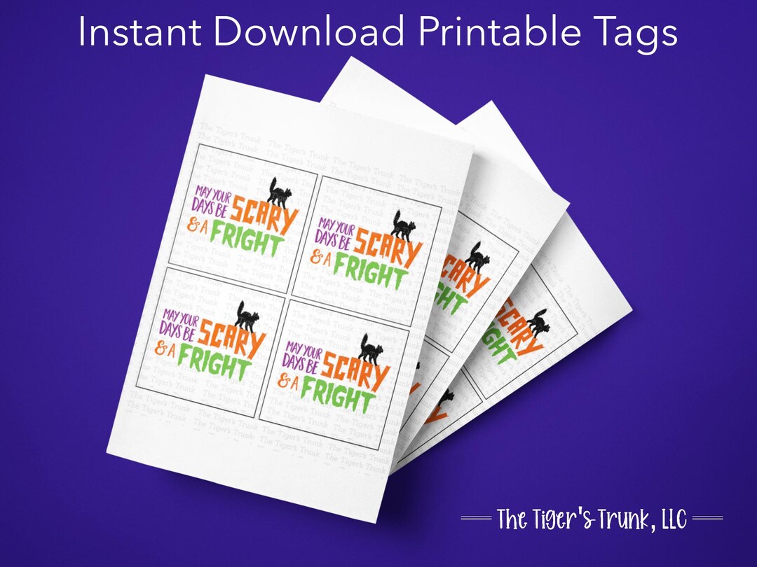 Instant Download Printable Halloween Card, DIY Cute Halloween Gift ...