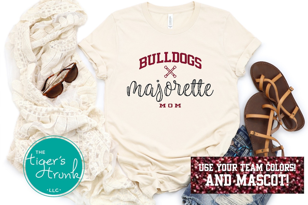 Custom Game Day Shirt, Majorette Mom Shirt, Baton Twirler Team Colors ...