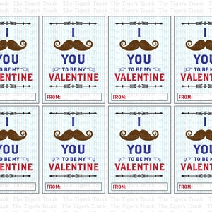 Mustache Valentine - Etsy