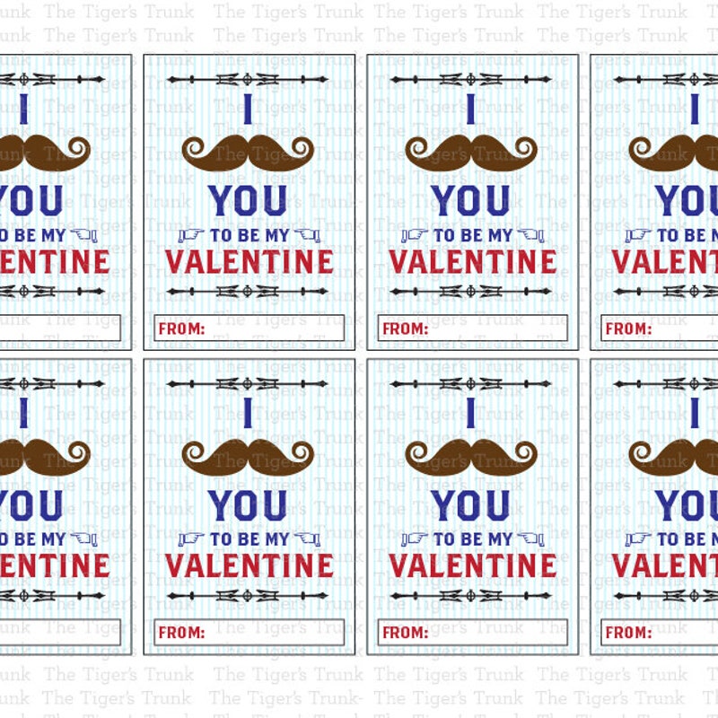 Mustache Valentine - Etsy