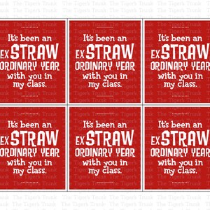 Silly Straw Class Party Favors, End of Year Cards for Students From ...