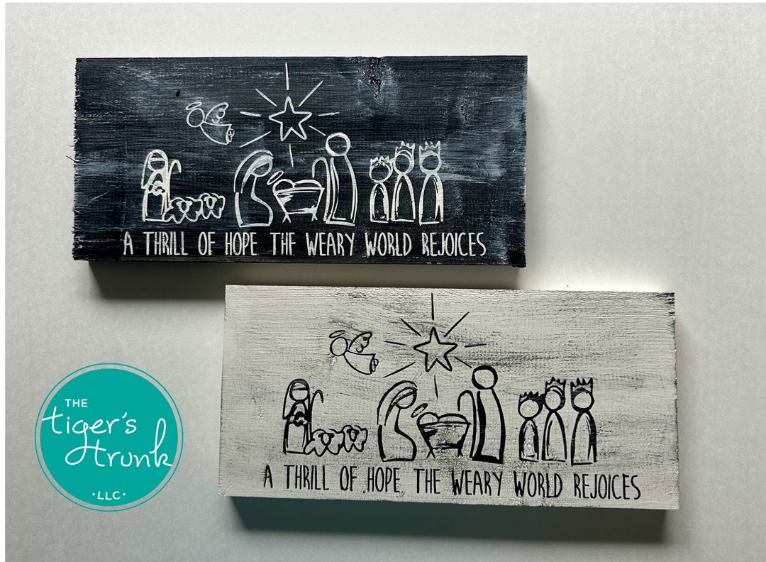 Religious Holiday Decorations, Rustic Farmhouse Xmas Nativity Scene ...