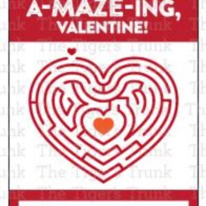 Printable Maze Valentine Cards, Fun Kids Classroom Valentines ...