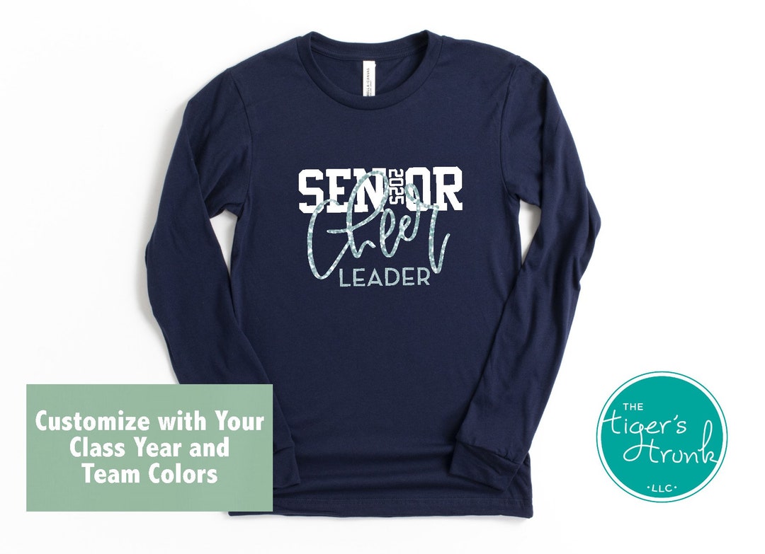 Class of 2025 Senior Cheerleader Long-sleeve Shirt, Personalized Cheer ...