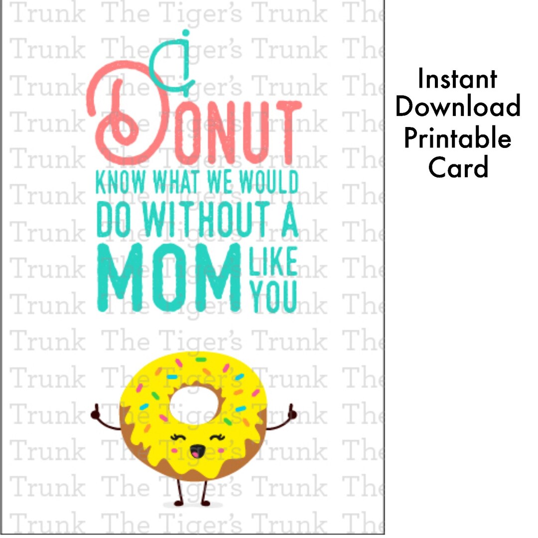 Funny Mothers Day Cards for Wife, DIY Printable Mother's Day Card ...