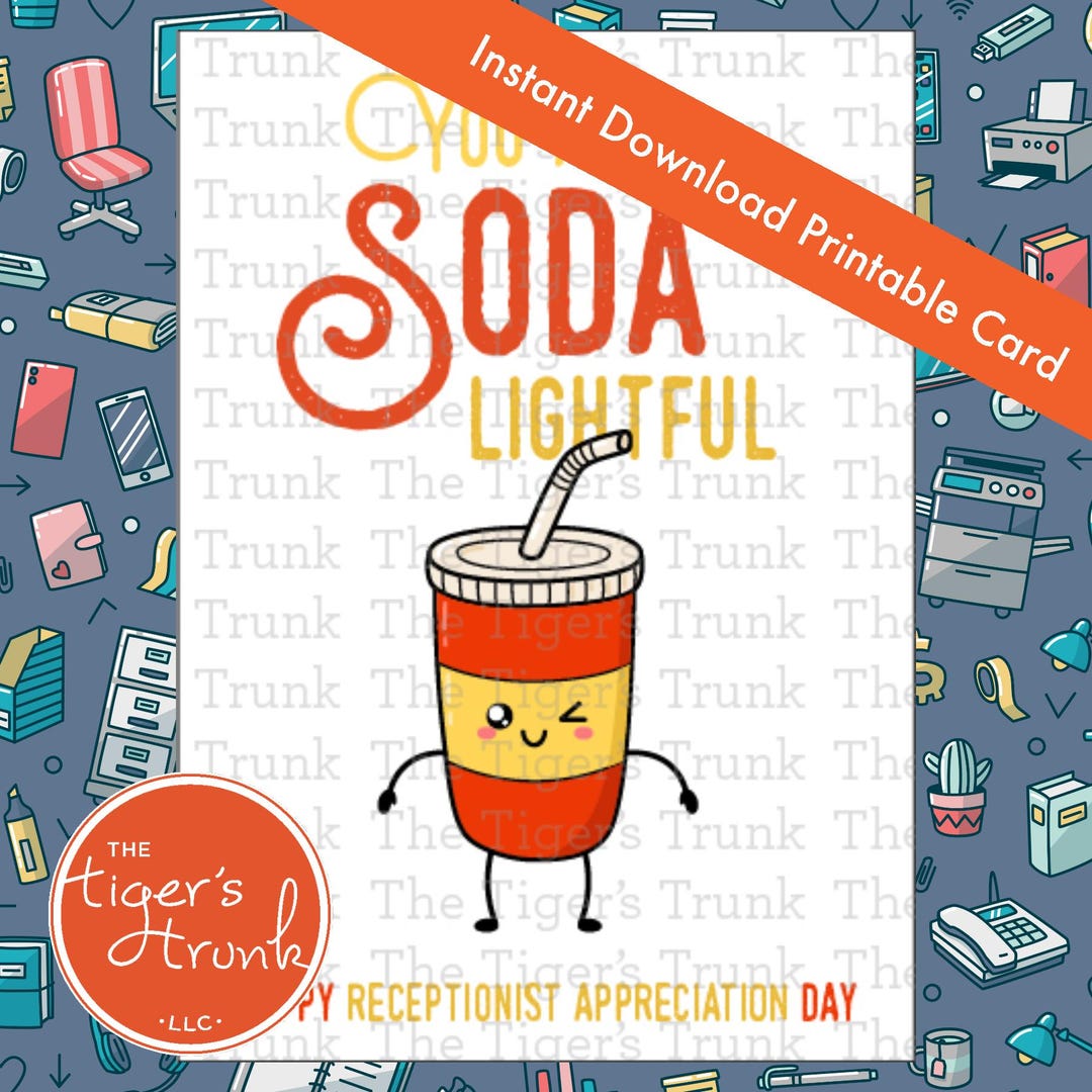 You Are Soda Lightful Printable Card, Instant Download PDF ...