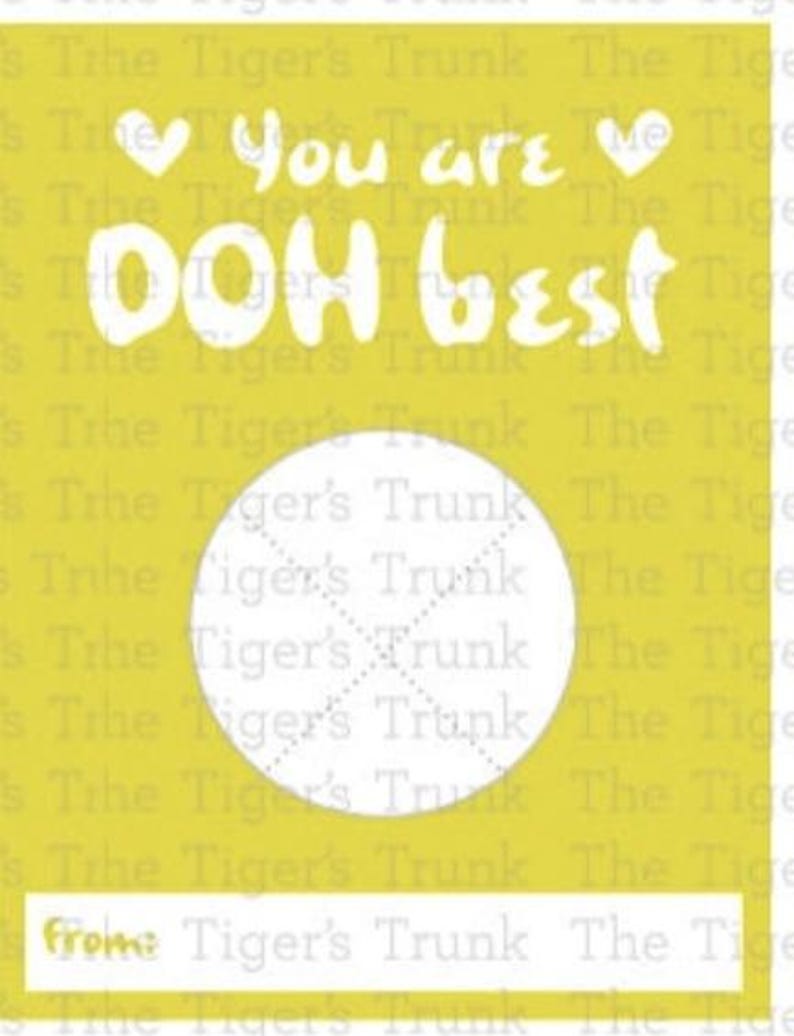 Play-doh Valentine Cards Printable, DOH Pun Valentines for Kids ...