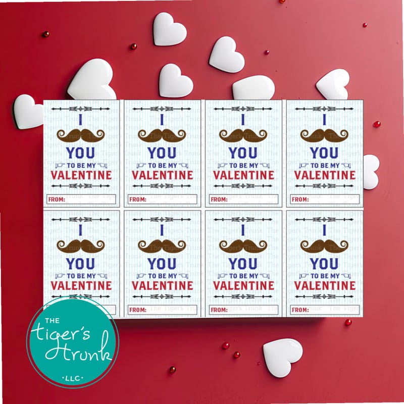 Mustache Valentine - Etsy