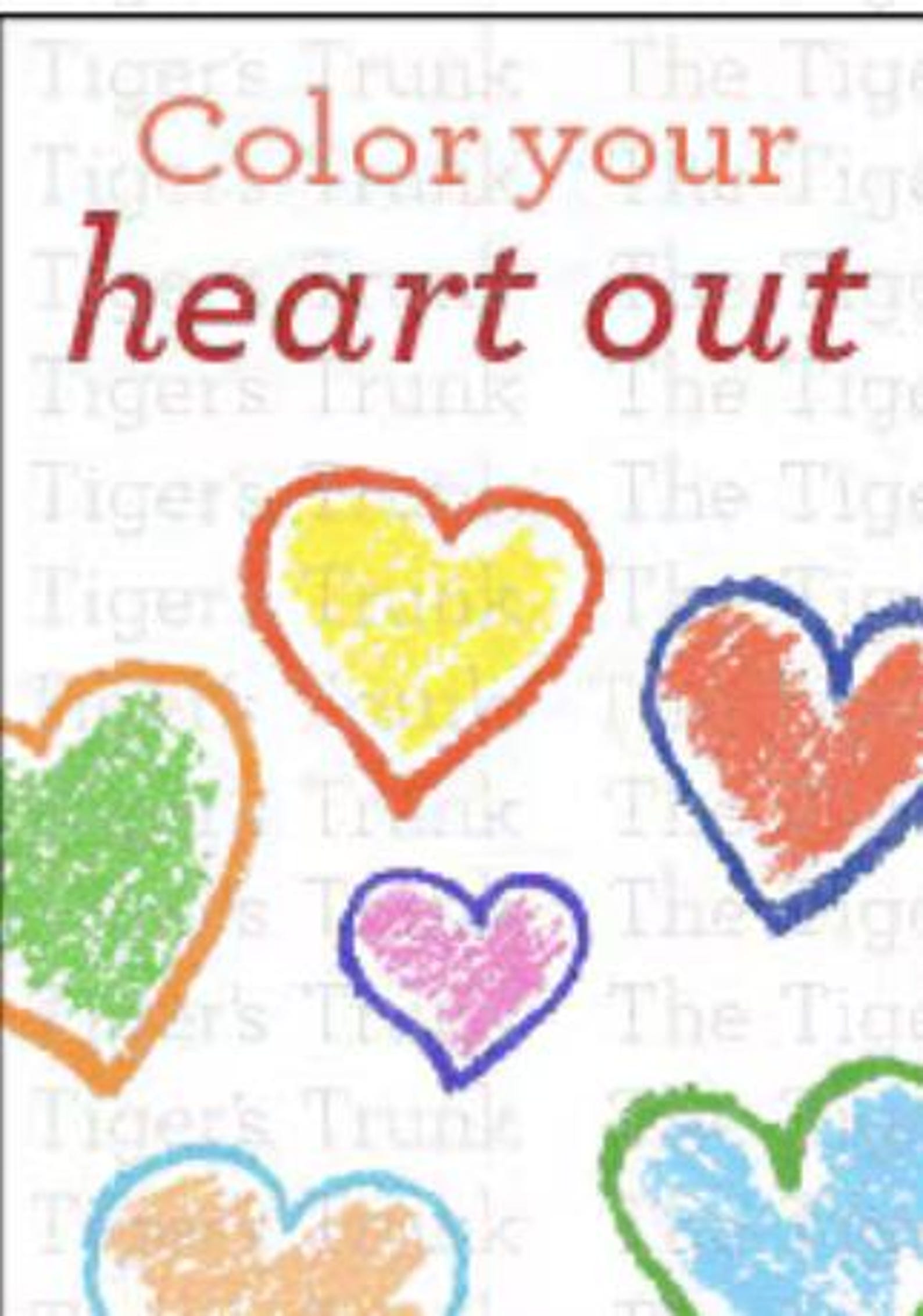 Kids Valentine Cards Printable, Color Your Heart Out, Classroom ...