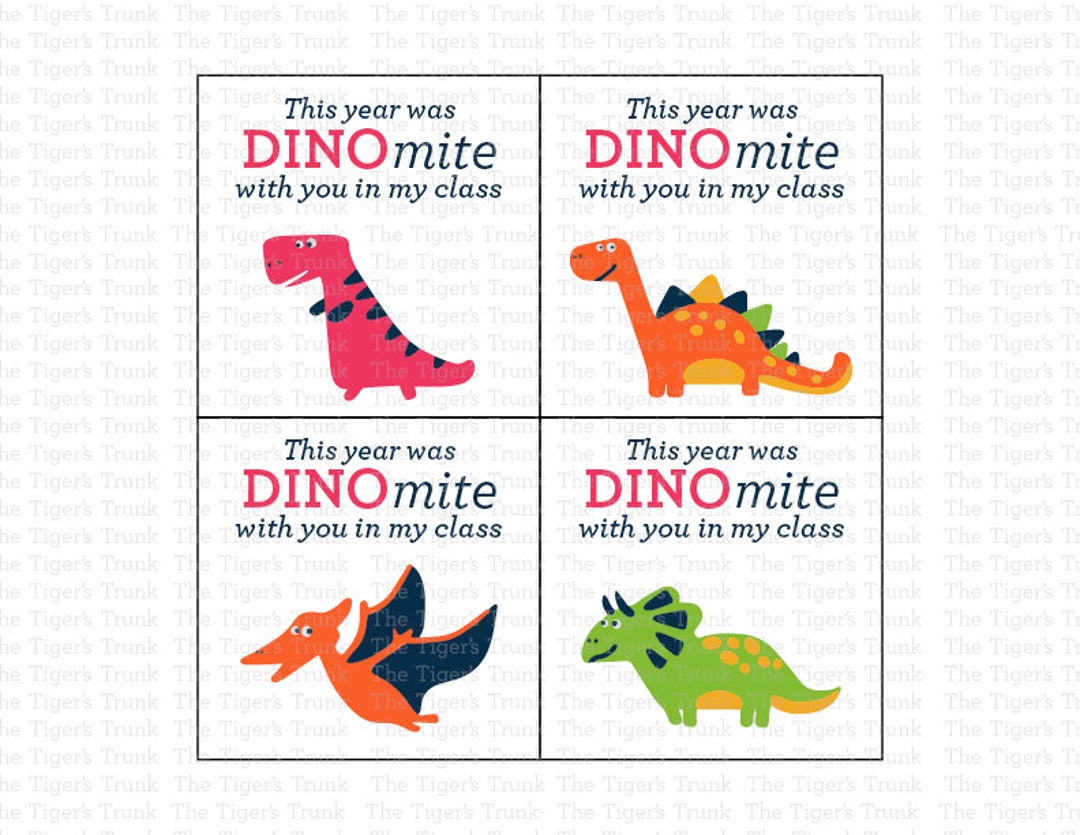 End of Year Dinosaur Cards for Students From Teachers, Dinomiate ...