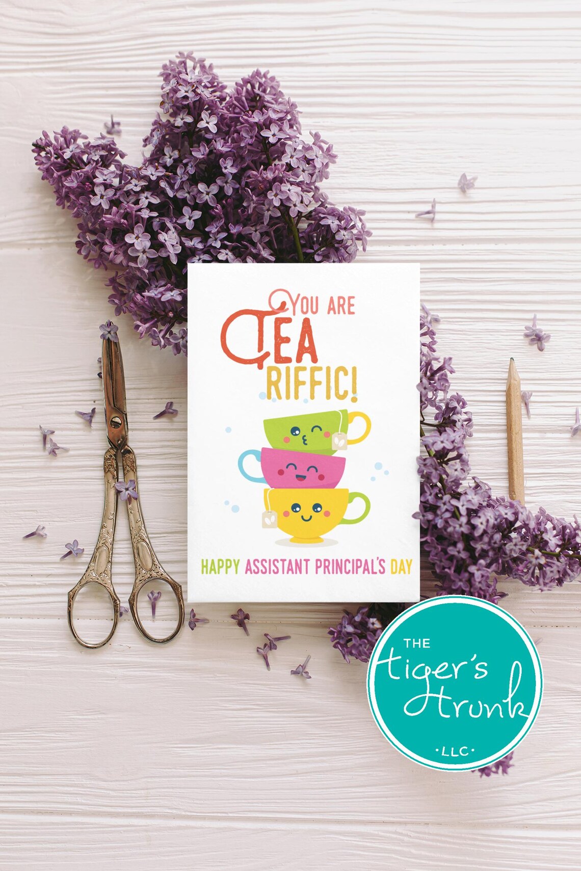 Assistant Principal Appreciation Card Printable, Tea-riffic Thank You ...