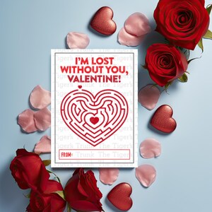 Printable Maze Valentine Cards, Fun Kids Classroom Valentines ...