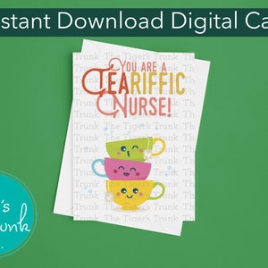 Printable Nurse Appreciation Week Tea Gifts, RN Gift, Instant Download ...