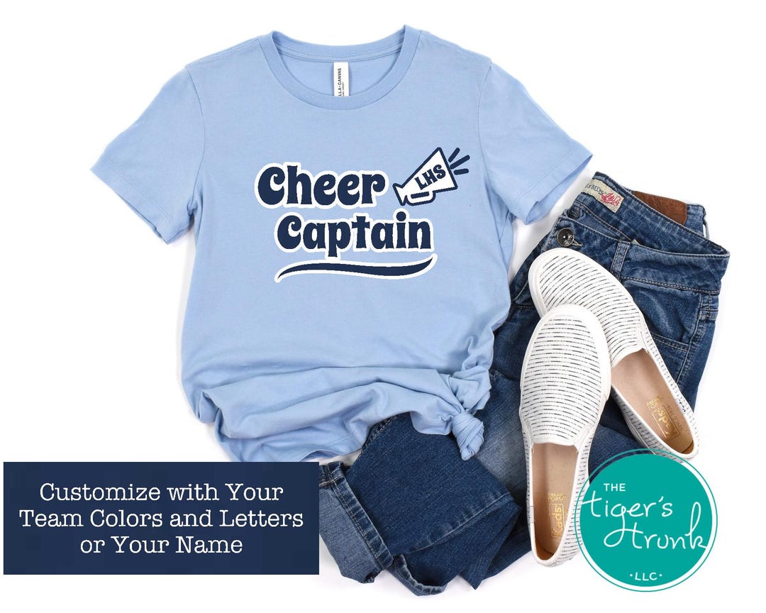Custom Cheer Captain T-shirt: Personalized School Spirit Gift - Etsy