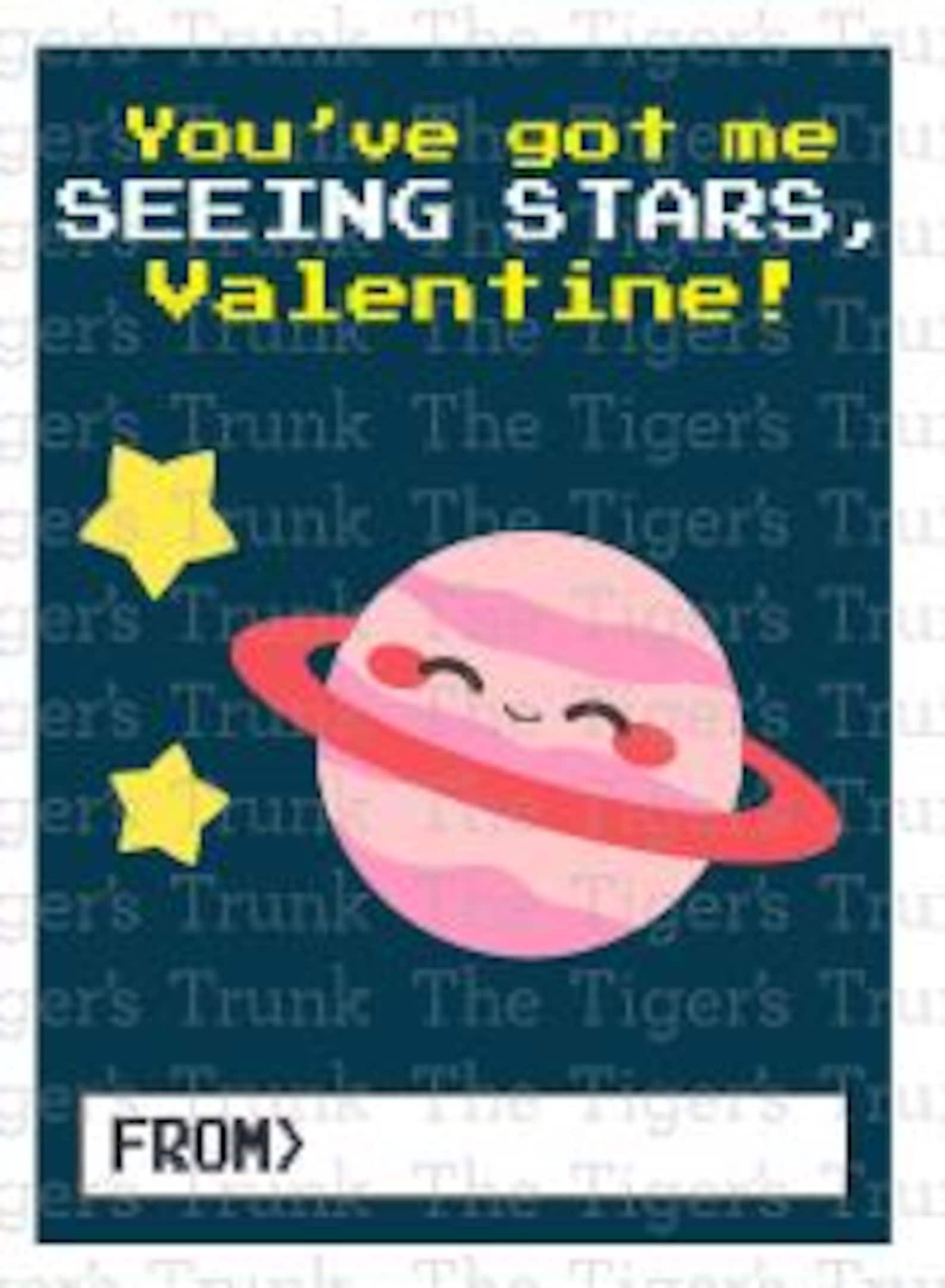 Space Valentine Cards for Kids, Printable Alien Valentines (instant ...