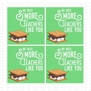 Chocolate Theme Teacher Appreciation Week Printable Tag, Digital Thank ...