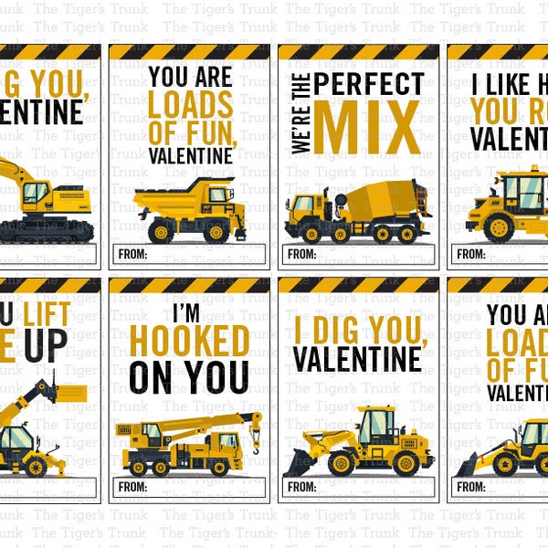 Construction Valentine - Etsy