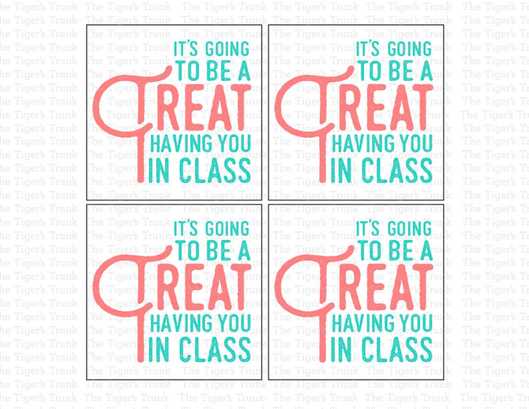 Back to School Treat Bag Cards, Classroom Gifts for Students, Printable ...