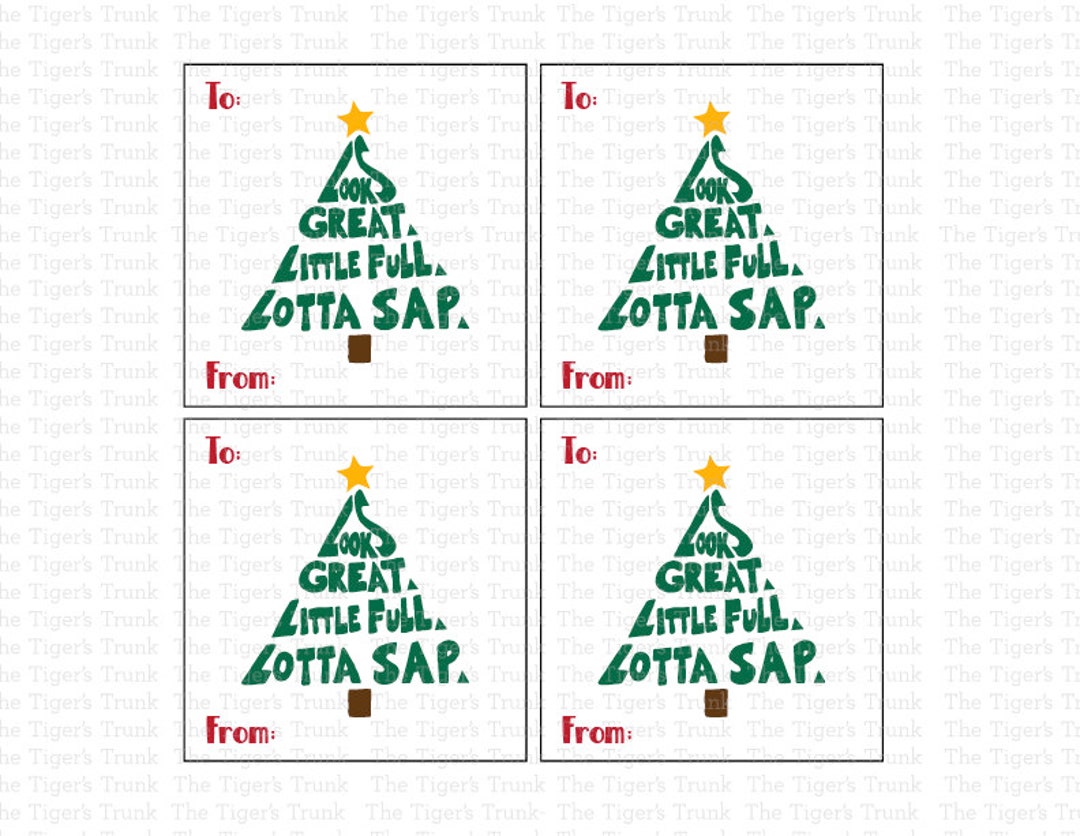 Funny Printable Christmas Gift Tags, Humorous Holiday Tags, Christmas ...