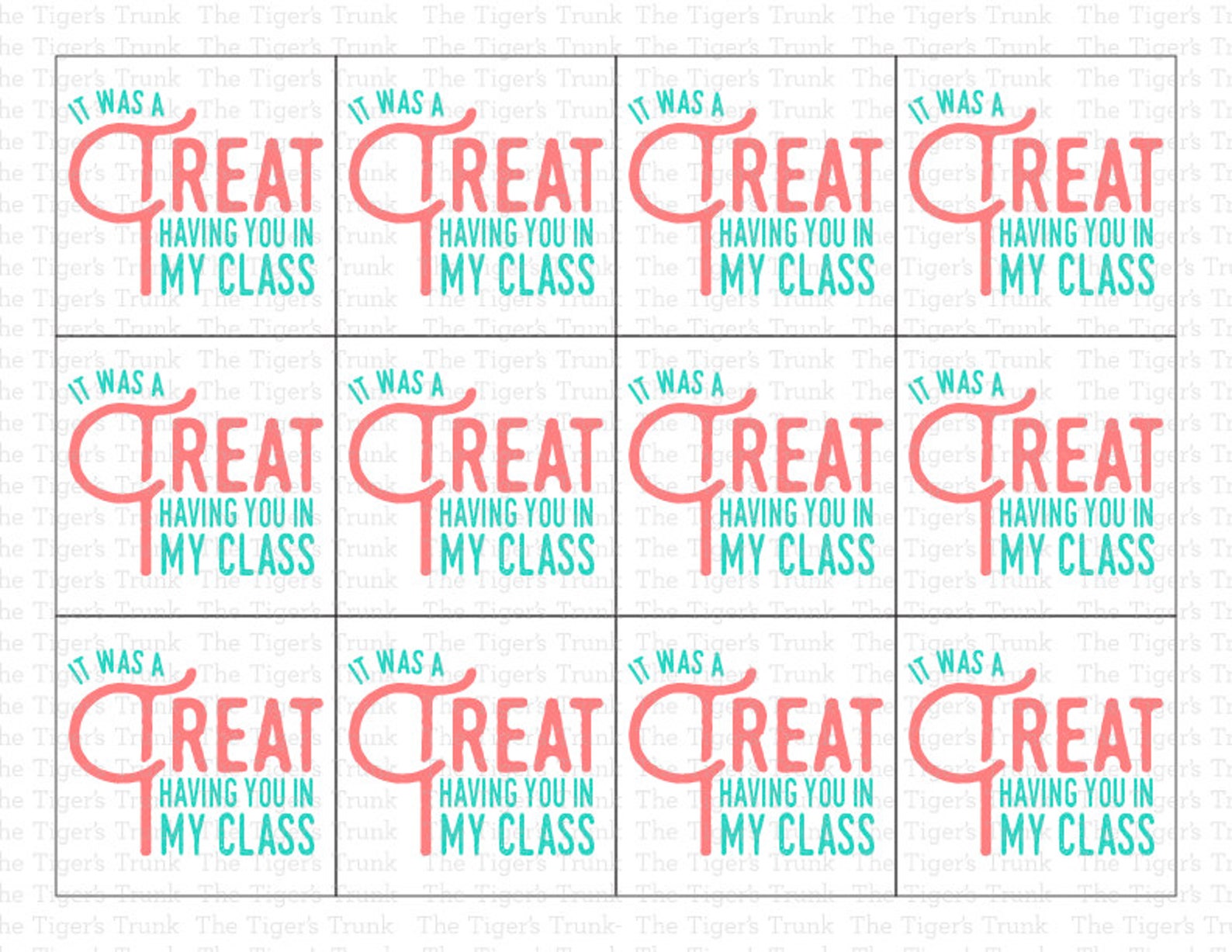 Printable Treat Tags End of School Year Gifts Student - Etsy