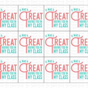 Printable Treat Tags, End of School Year Gifts, Student Goodie, Class ...