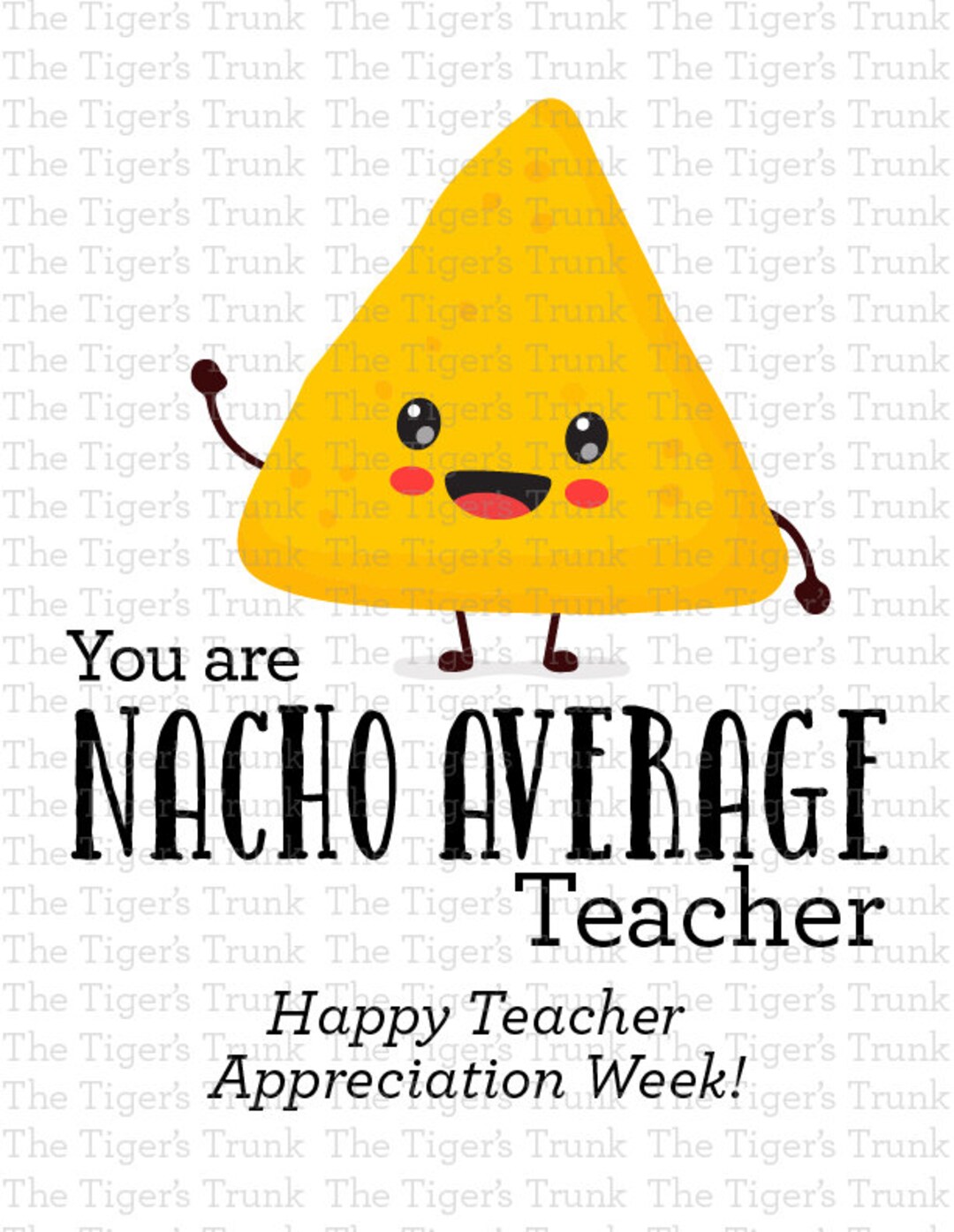 Teacher Door Sign Nacho Average Teacher Printable Sign - Etsy