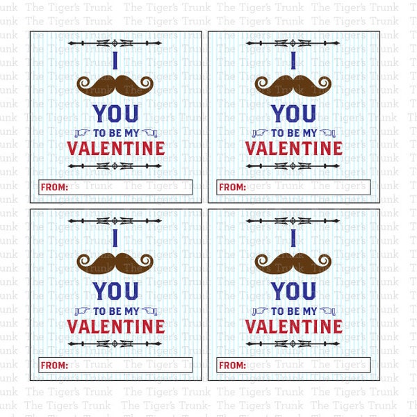 Mustache Card - Etsy