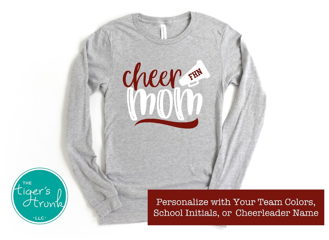 Personalized Cheer Mom Shirt, Custom Team Colors Game Day Shirt, Team ...