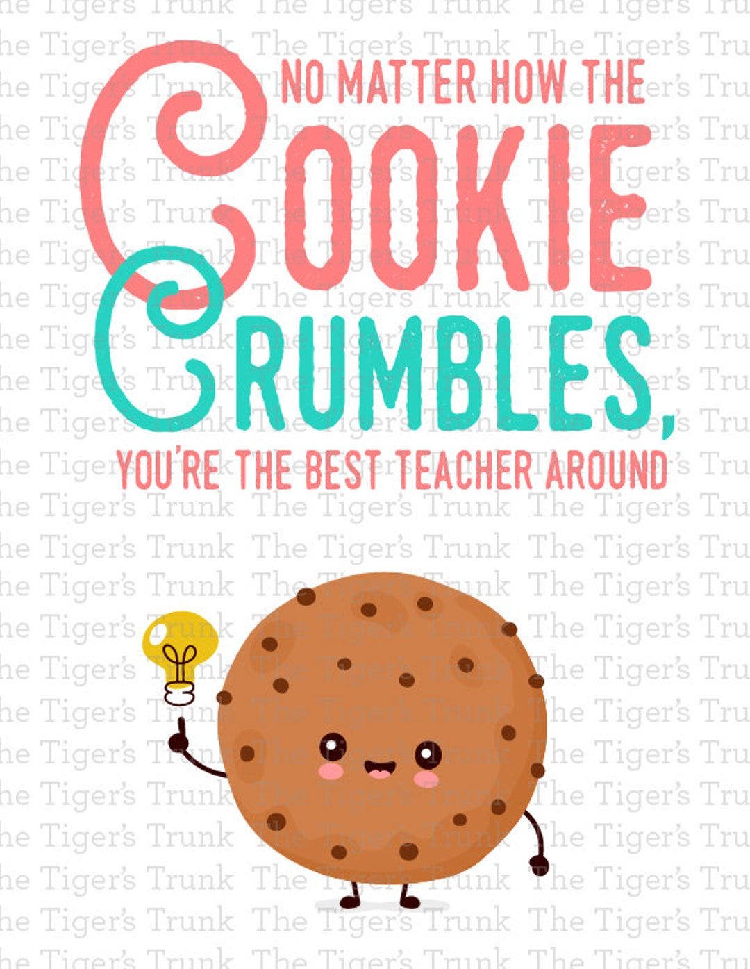 Teacher Sign, Thank You Gift, Teacher Appreciation Week, Cookie Sign ...