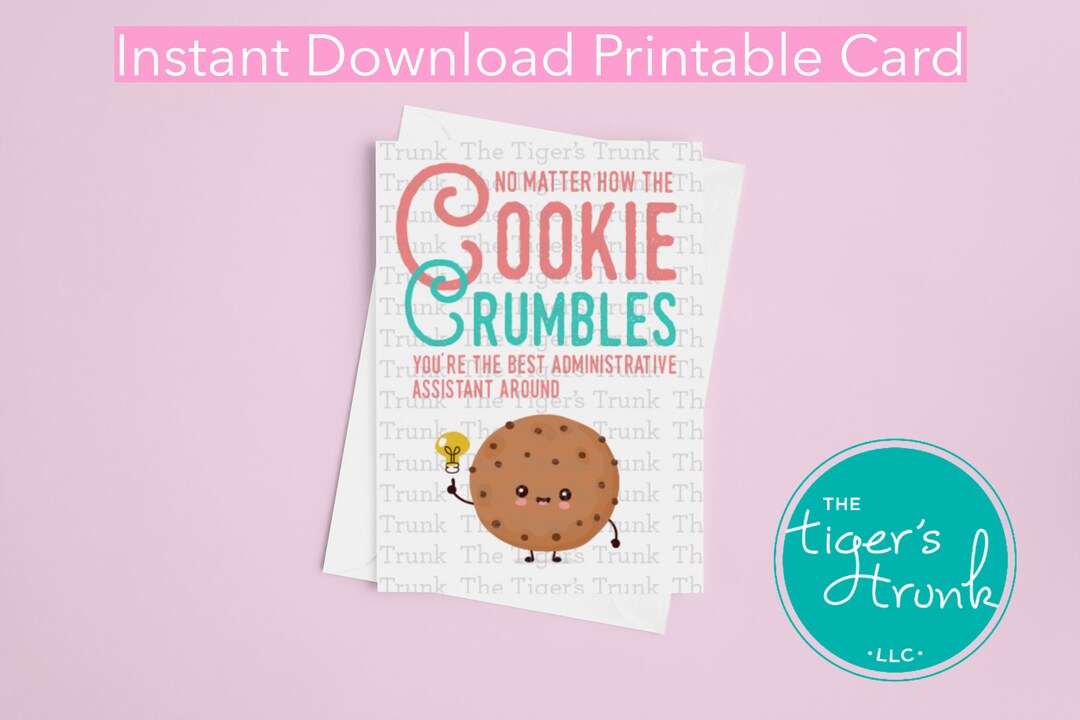 Printable Administrative Assistant Day Card, Instant Download Thank You ...