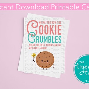 Printable Administrative Assistant Day Card, Instant Download Thank You ...