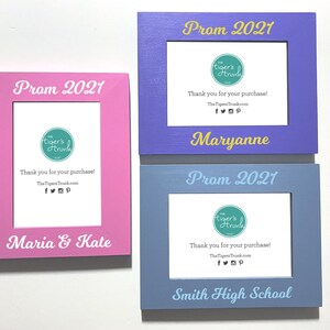 Hand-painted Prom Photo Frame: Personalized School Colors Keepsake - Etsy