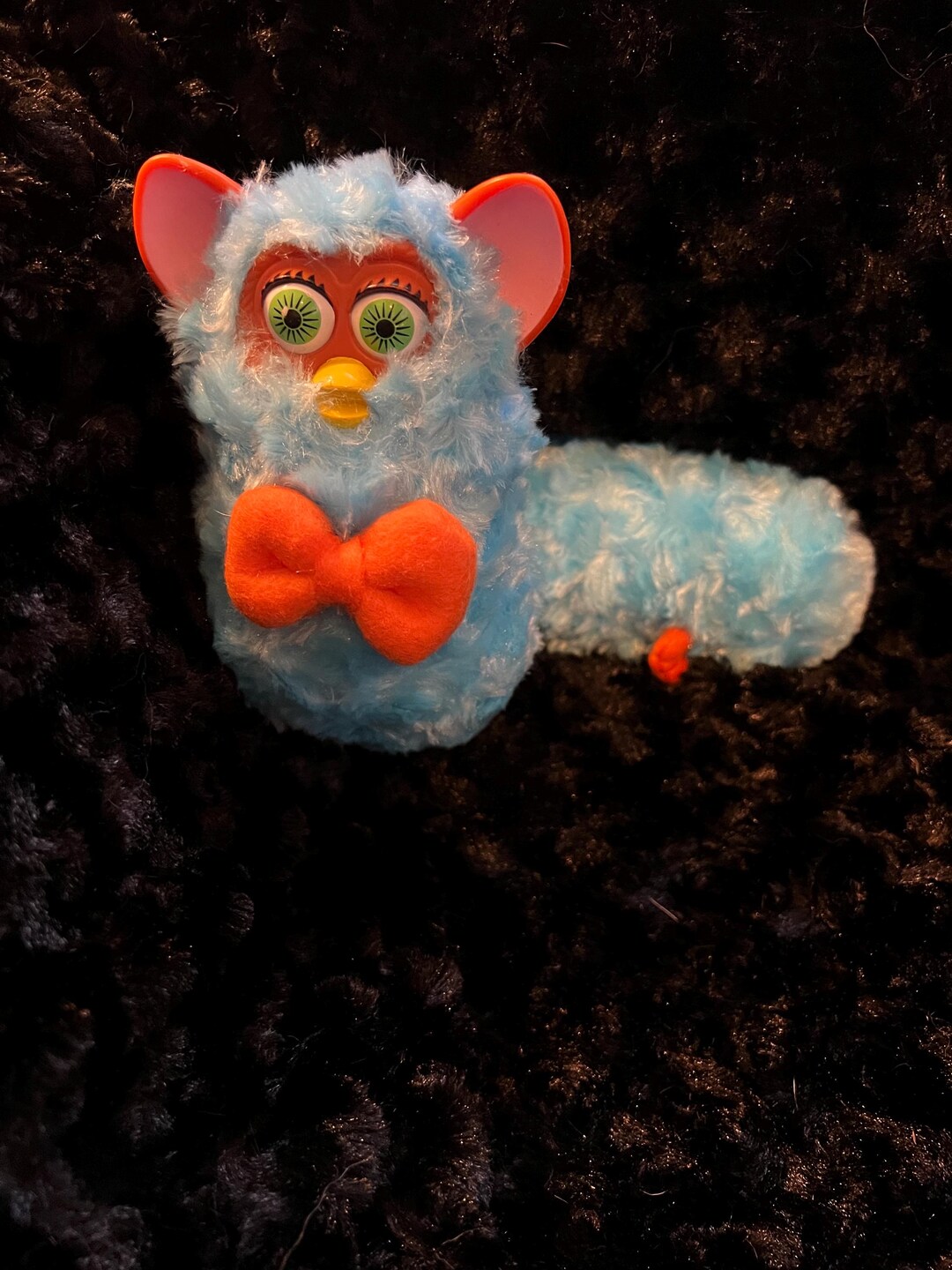Long Furby - Small Worm Fancy Blue and Orange Boi (small Long Furby) - Etsy
