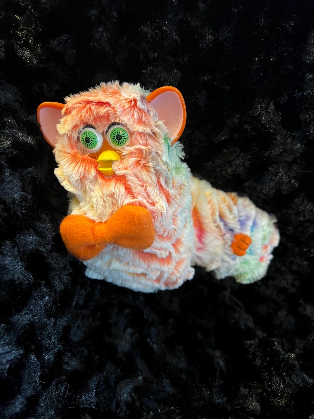 Long Furby - Small Fancy Rainbow and Orange Boi (small Long Furby) - Etsy